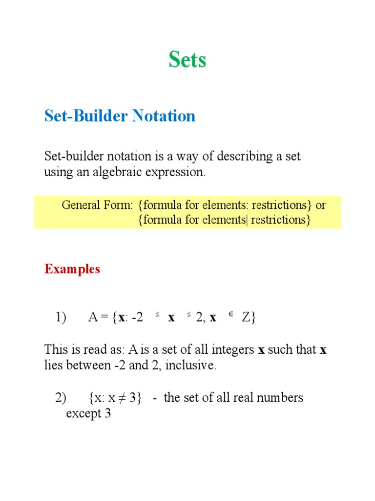 Sets - Grade 9 | PDF | Set (Mathematics) | Numbers