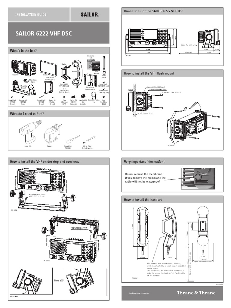 Installation Guide Sailor 6222 | PDF | Personal Computers | Equipment