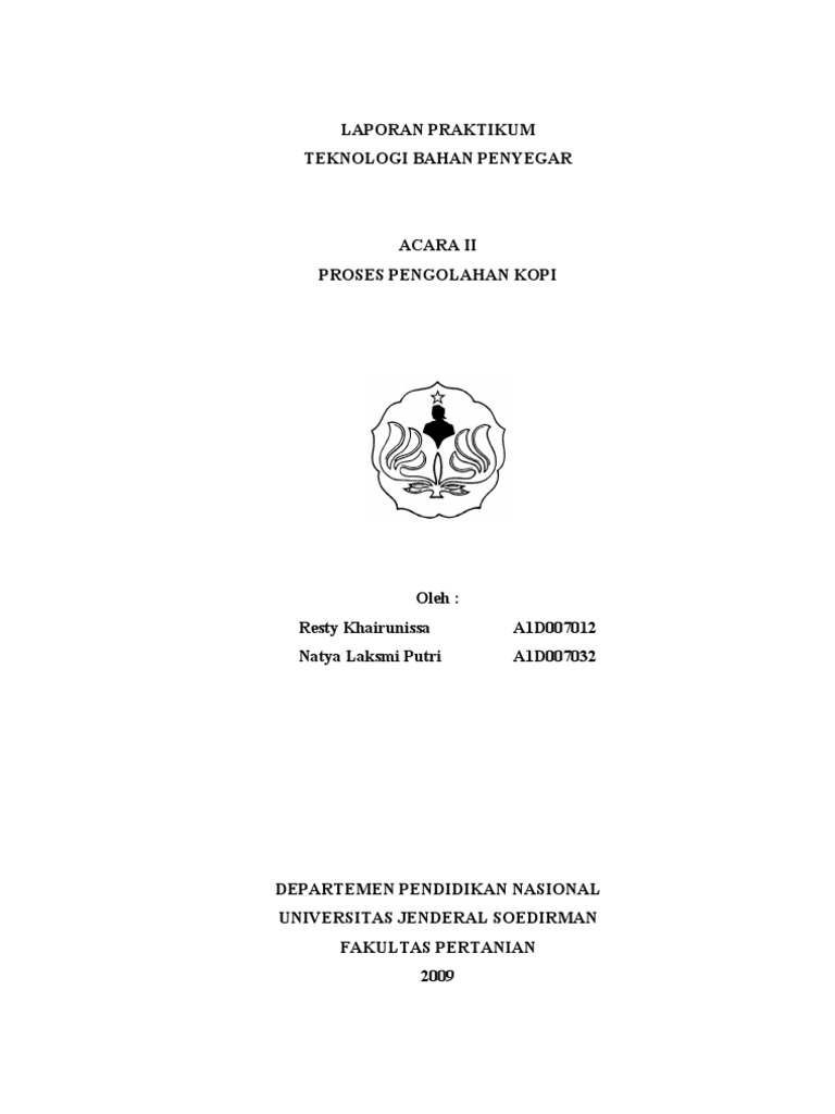 Laporan Praktikum Bahan Penyegar Kopi | PDF | Griya & Taman | Teknologi & Rekayasa