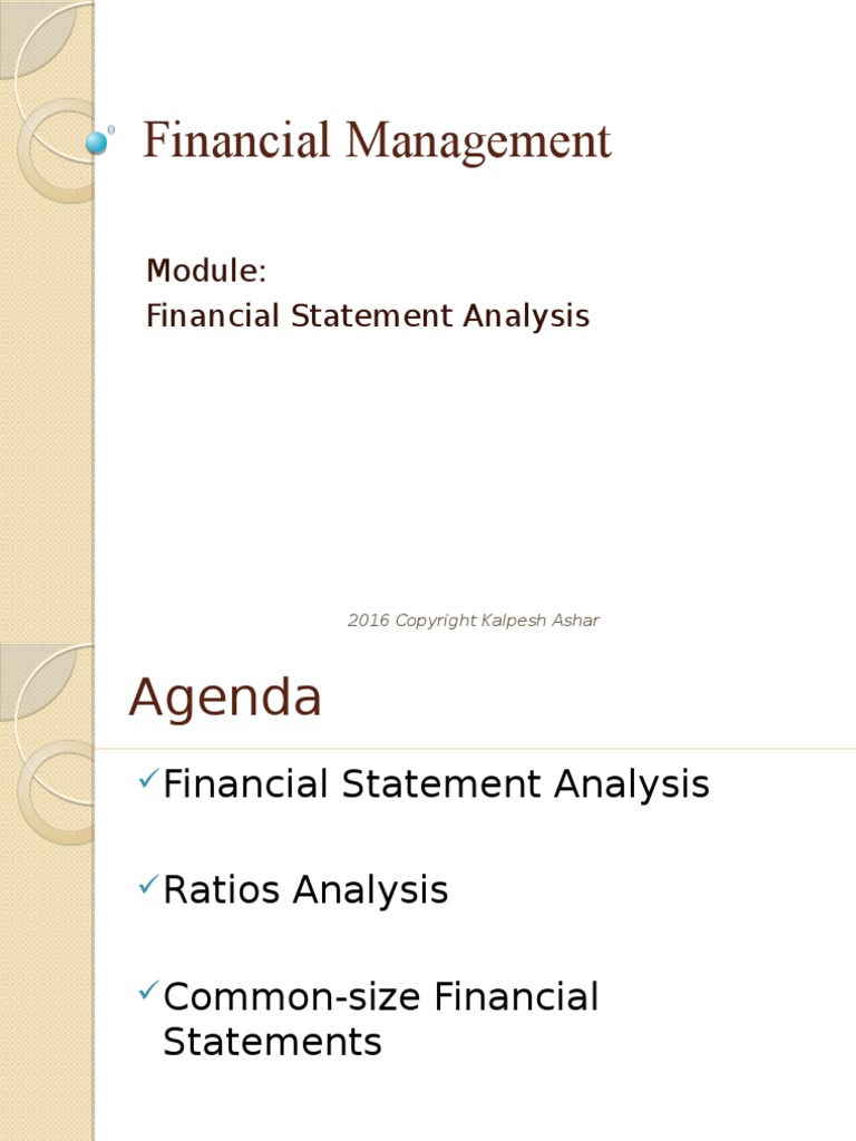 Module 1 - Financial Statement Analysis | PDF | Financial Statement ...
