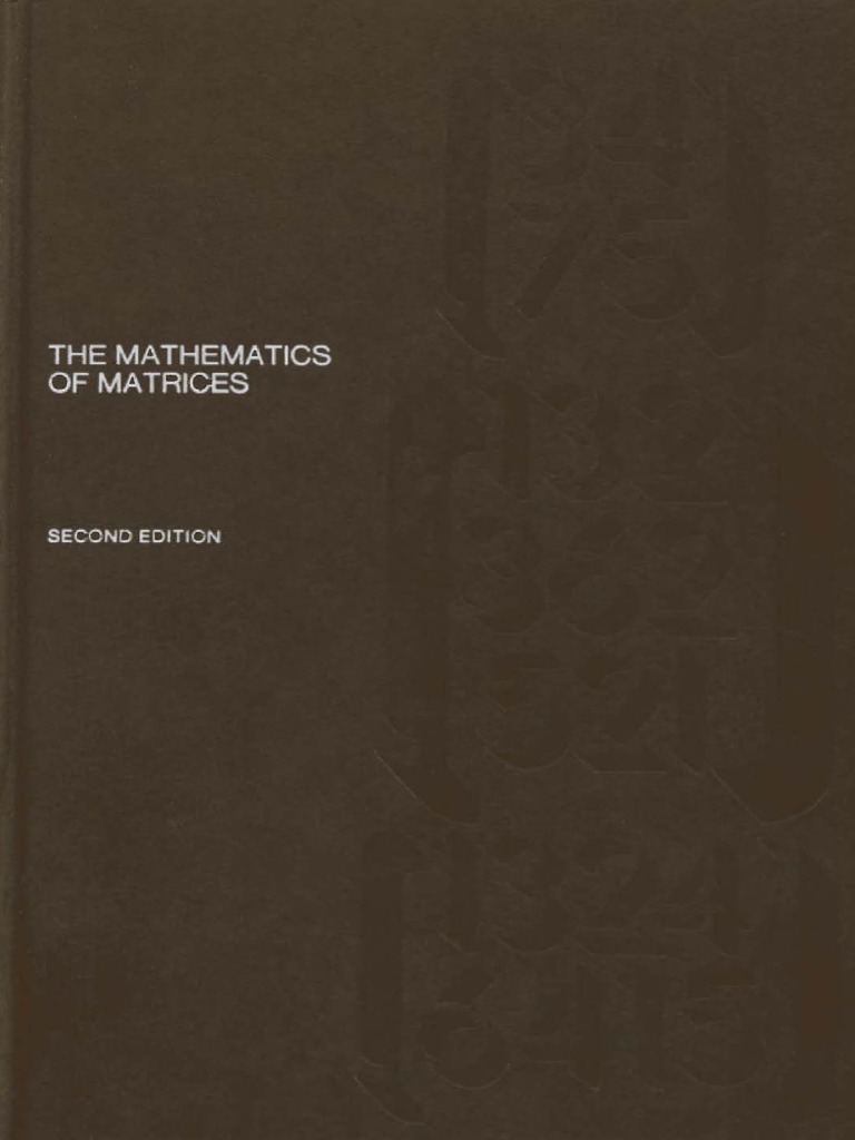 Davis - Mathematics of Matrices PDF | PDF | Determinant | Matrix ...