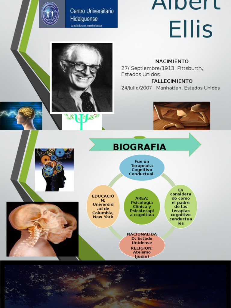 Albert Ellis Presentacion | Escuelas psicologicas | Aparición