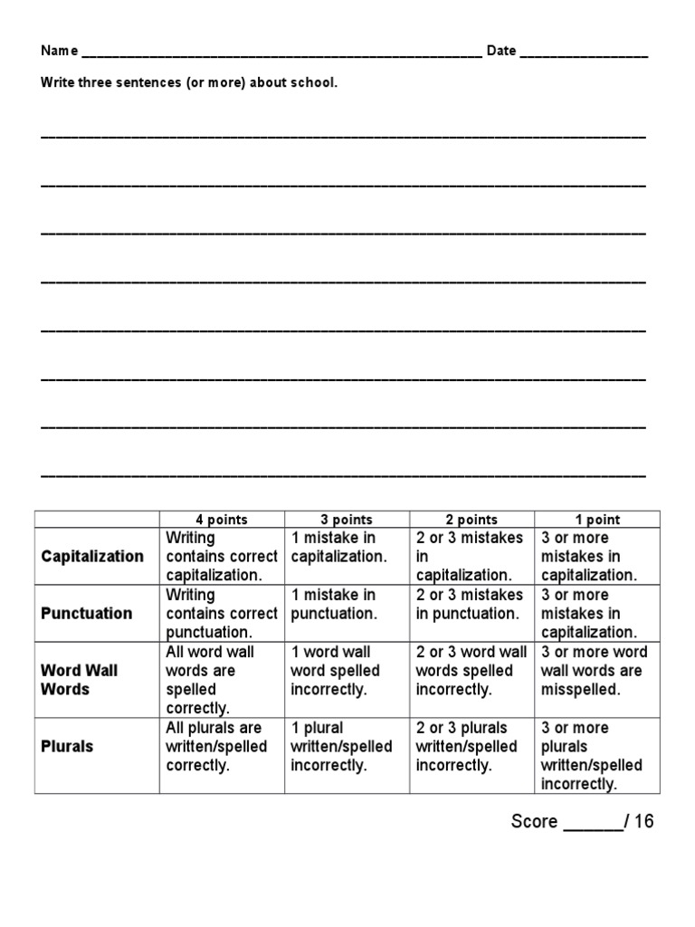 Capitalization: Score - / 16 | PDF