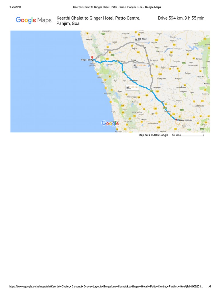 Keerthi Chalet To Ginger Hotel, Patto Centre, Panjim, Goa - Google Maps ...