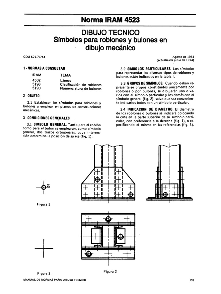 IRAM 4523 - Simbolos para Roblones y Bulones | PDF
