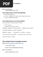 TDSB Student Login Instructions | PDF
