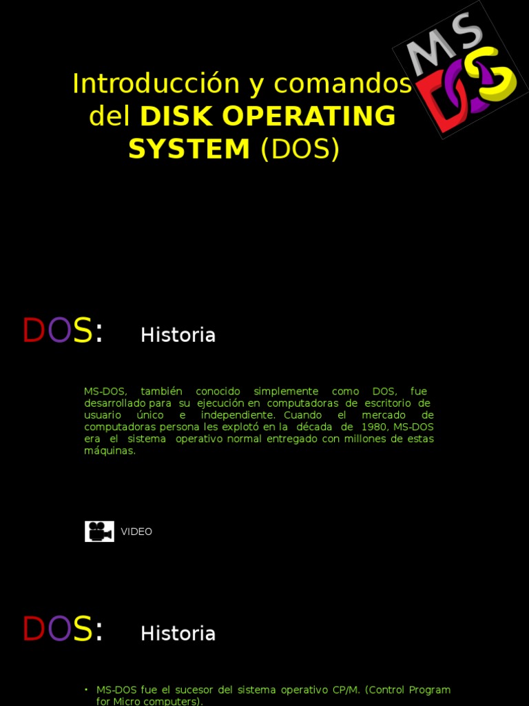 Introducción y Comandos Del DISK OPERATING SYSTEM ( | PDF | Dos | Bios