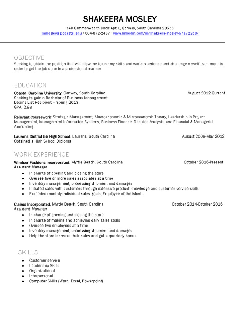 Class Resume | PDF