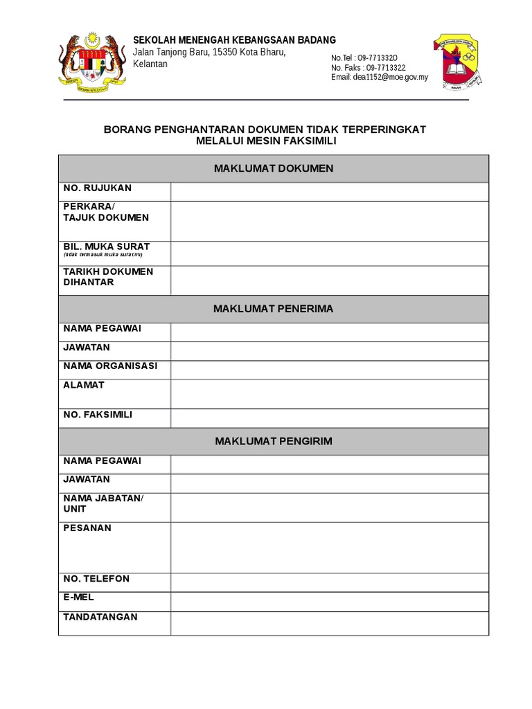 Borang Faks | PDF