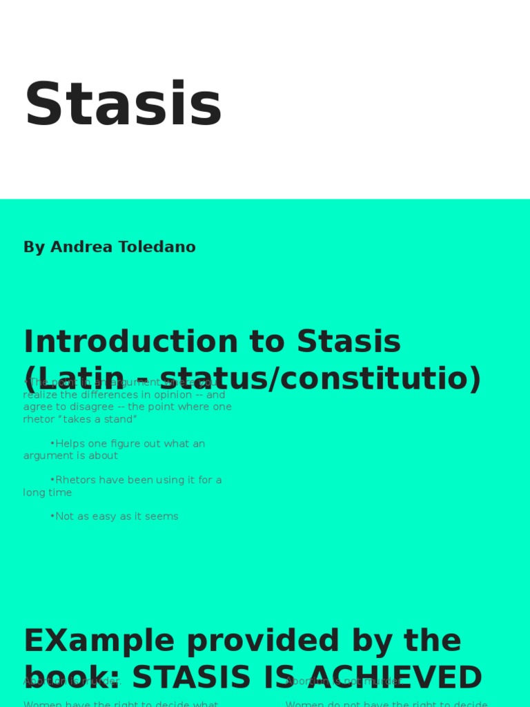 Understanding Stasis in Arguments | PDF | Truth | Epistemology