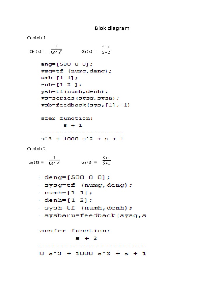 Control Systems Block Diagrams | PDF