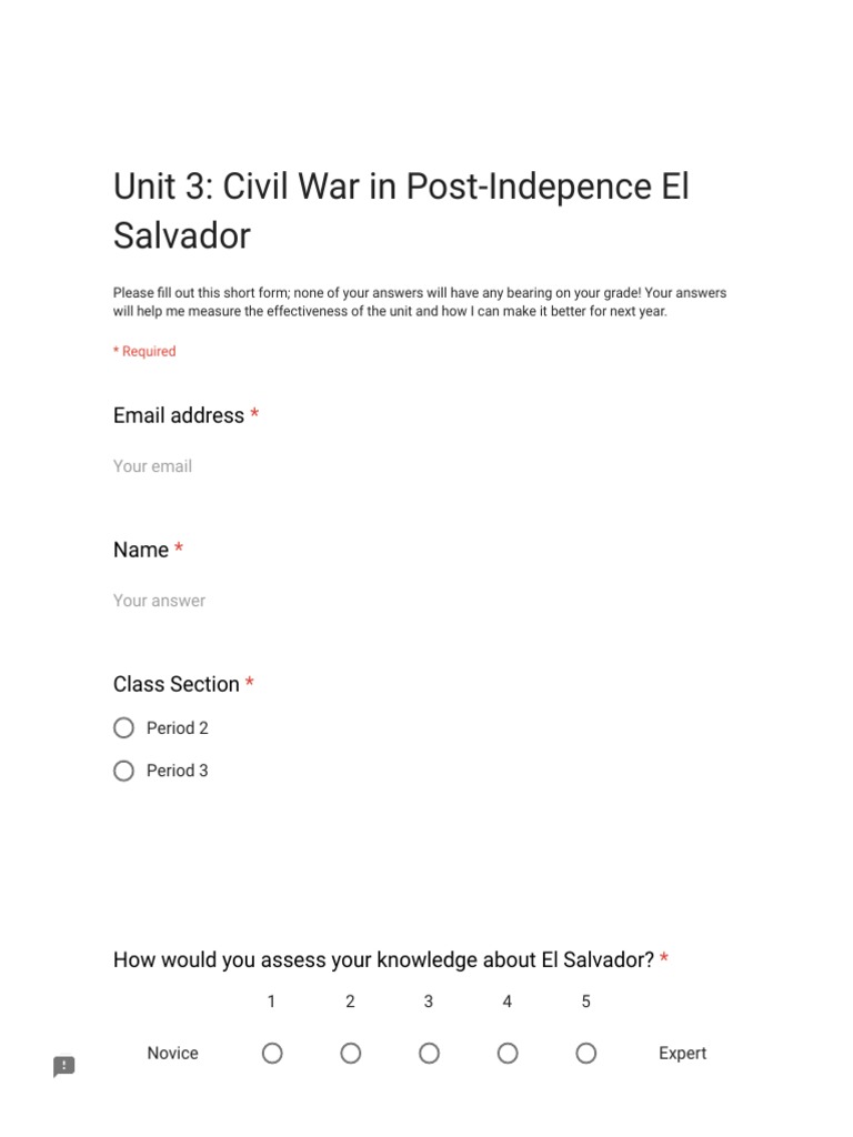 Civil War Insights: El Salvador Unit | PDF