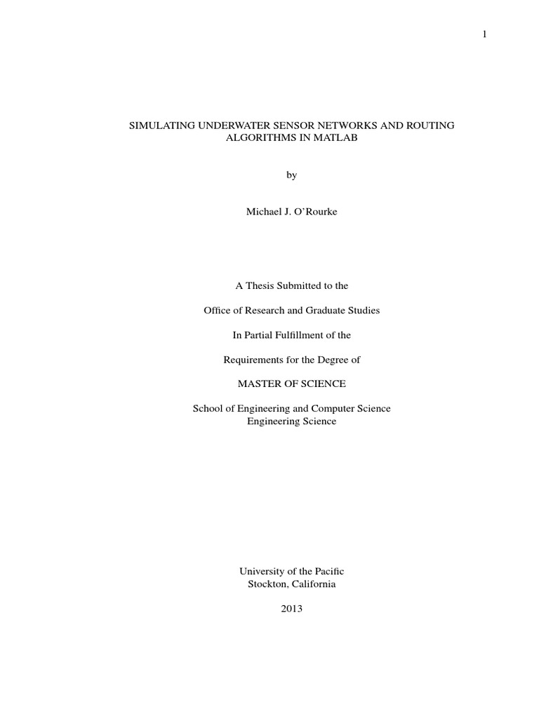 Simulating Underwater Sensor Networks And Routing Algorithms In Matlab Pdf Simulation