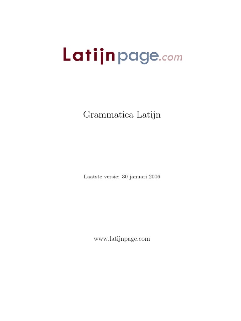 Latijn Grammatik | PDF