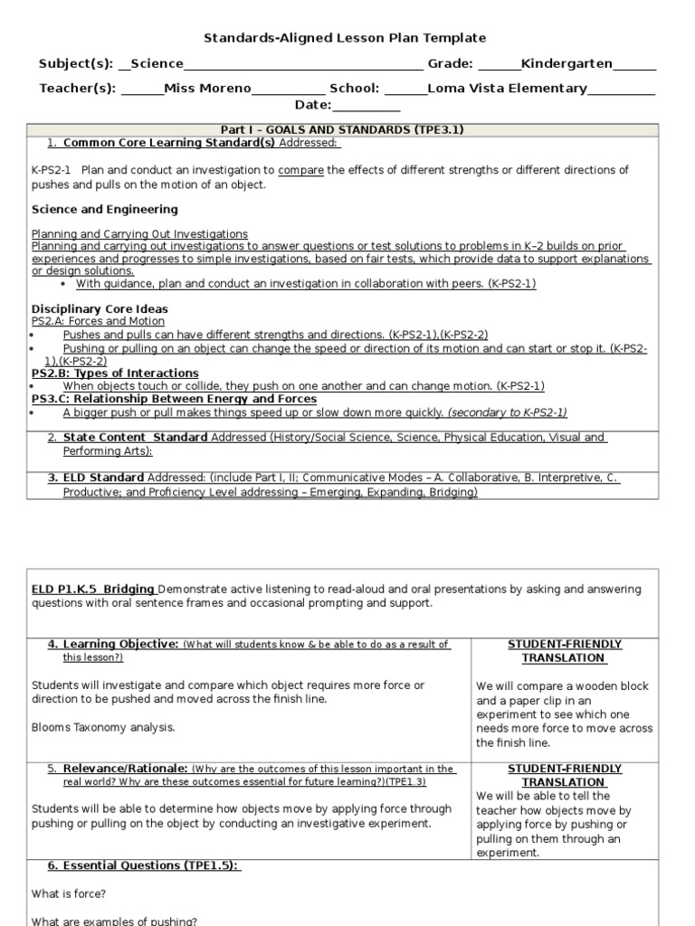 Kindergarten Science Lesson | Download Free PDF | Special Education ...