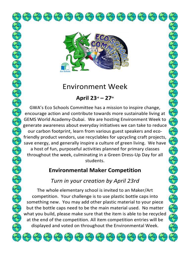 Environment Week | PDF | Home & Garden | Science & Mathematics