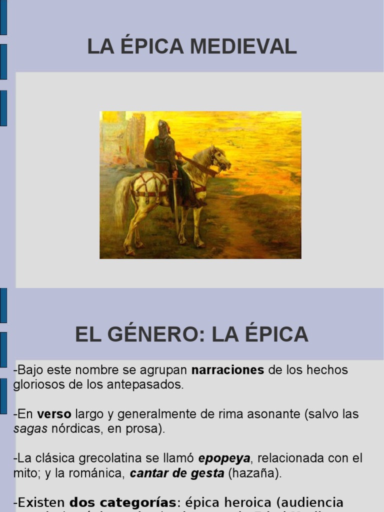 La Epica Medieval | PDF | Poesía