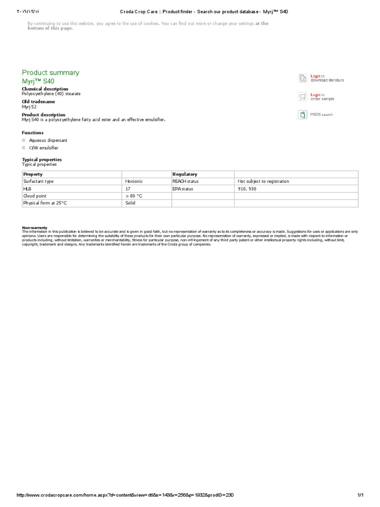 Croda Crop Care - Product Finder - Search Our Product Database - Myrj ...