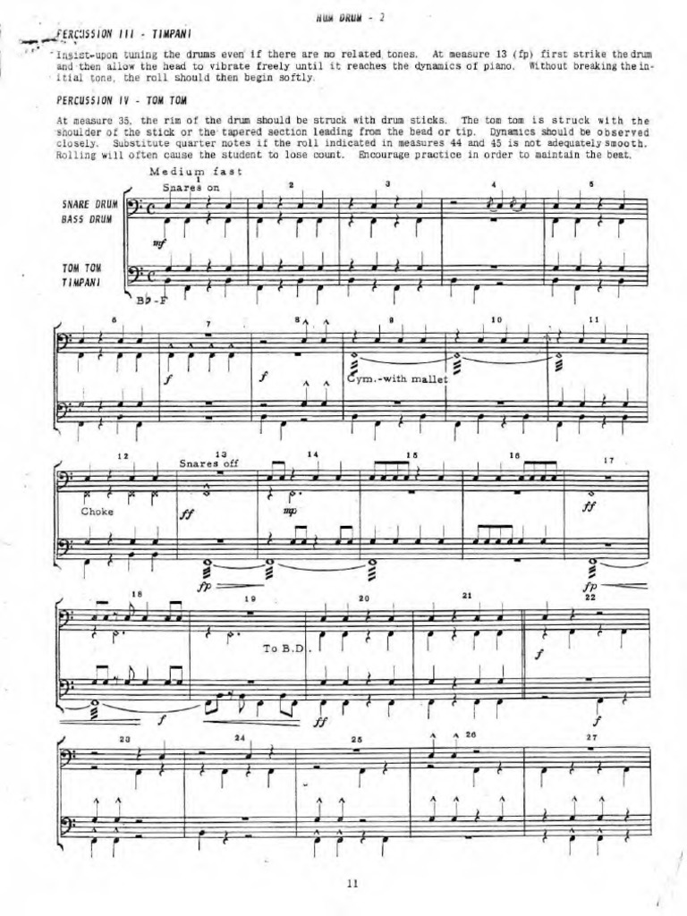 Hum Drum Score | PDF | Music Production | Rhythm And Meter