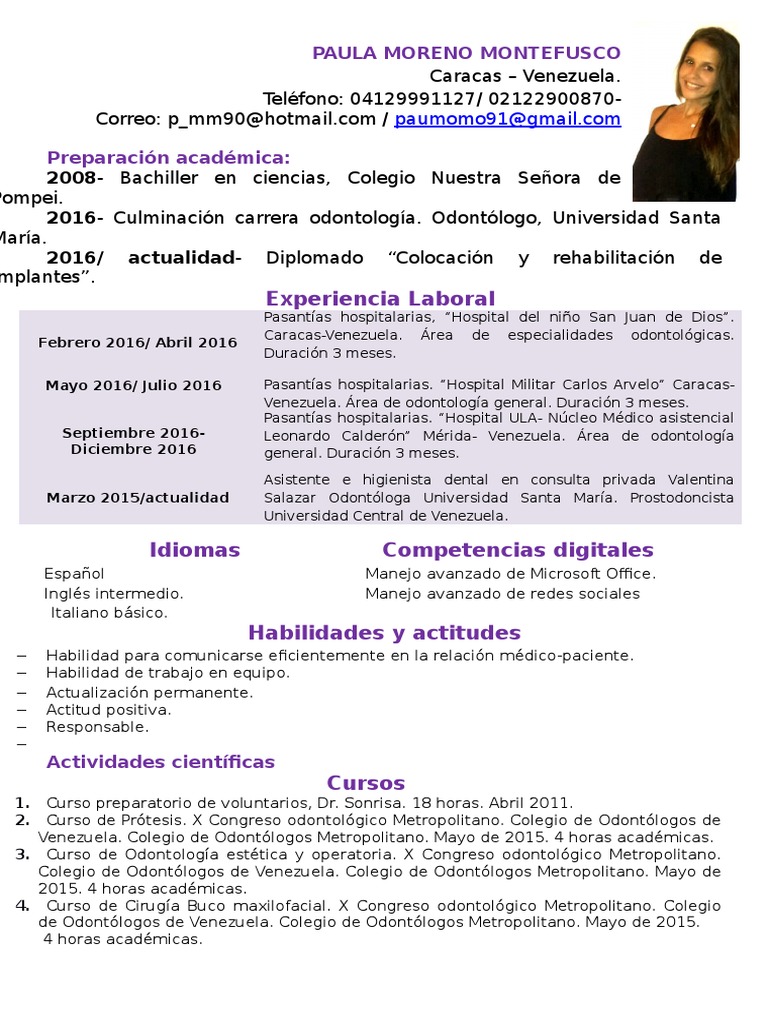 CV Paula Moreno Montefusco | PDF
