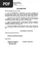 Kasabutan Sa Pagbantay Ug Yuta | PDF