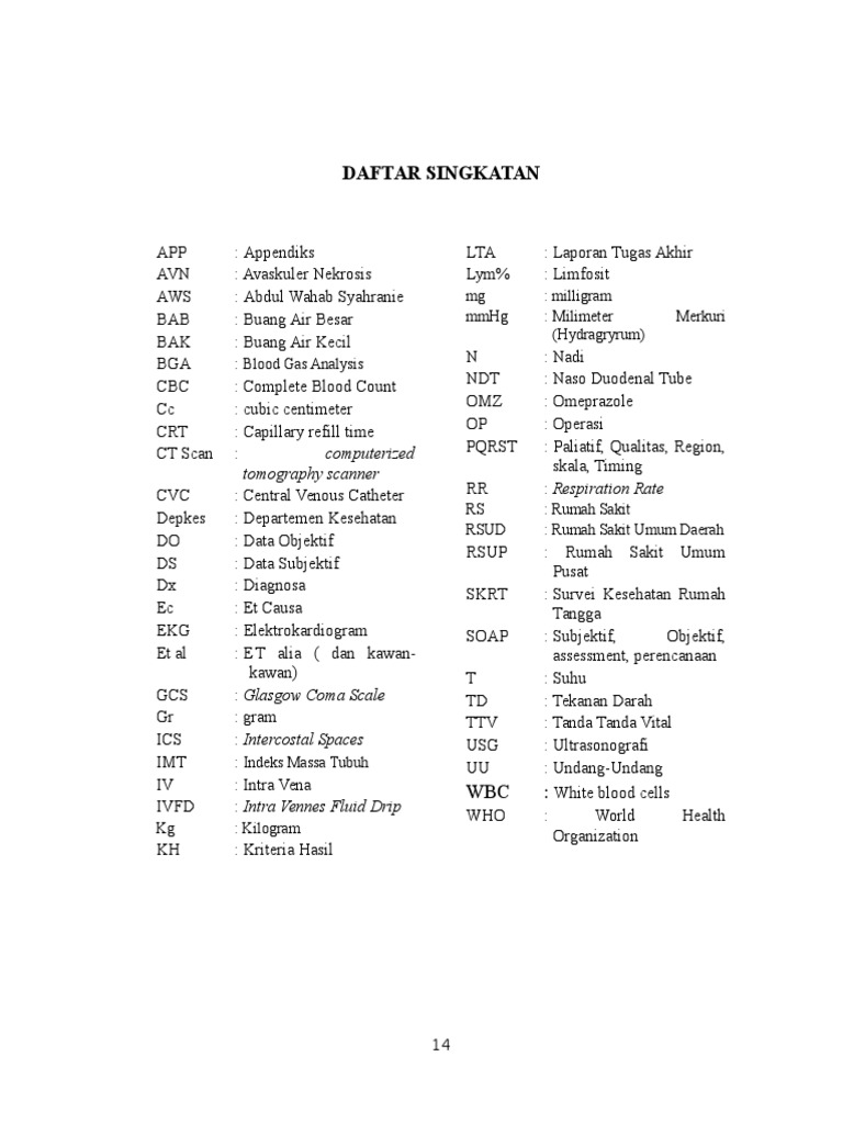 11 Daftar Singkatan | PDF