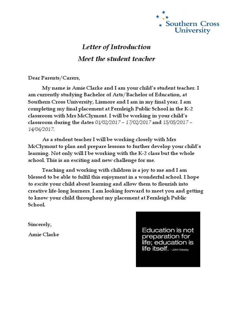 Letter of Introduction | PDF