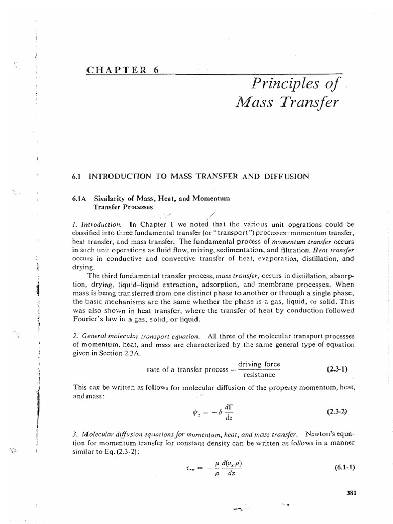 Chapter 6 Geankoplis | PDF