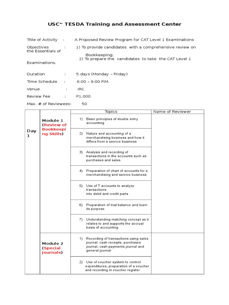 Proposed Review For CAT Level 1 Final | PDF | Finance & Money Management