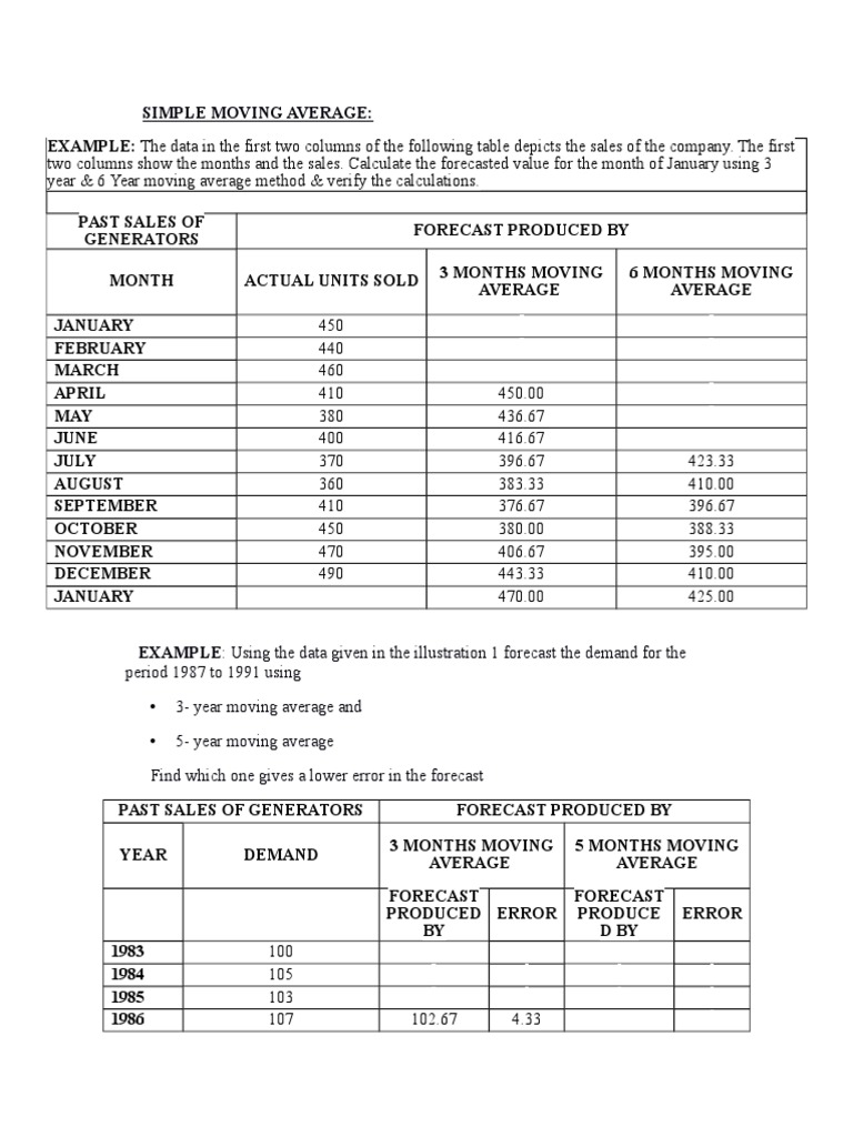 Forecasting Problems | PDF