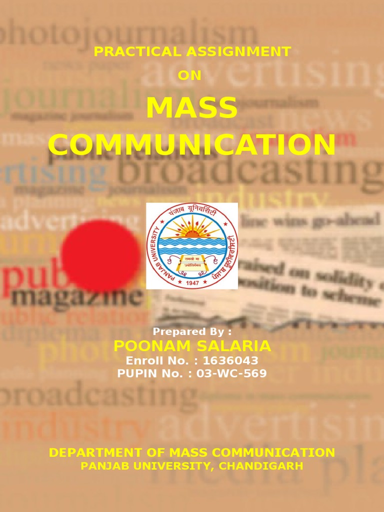 Mass Communication: Practical Assignment ON | PDF | Self-Improvement