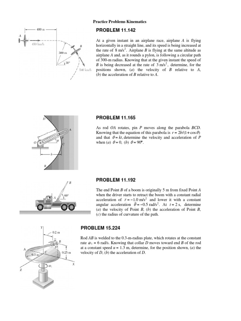 Practice Problems 1 | PDF | Rotation Around A Fixed Axis | Acceleration