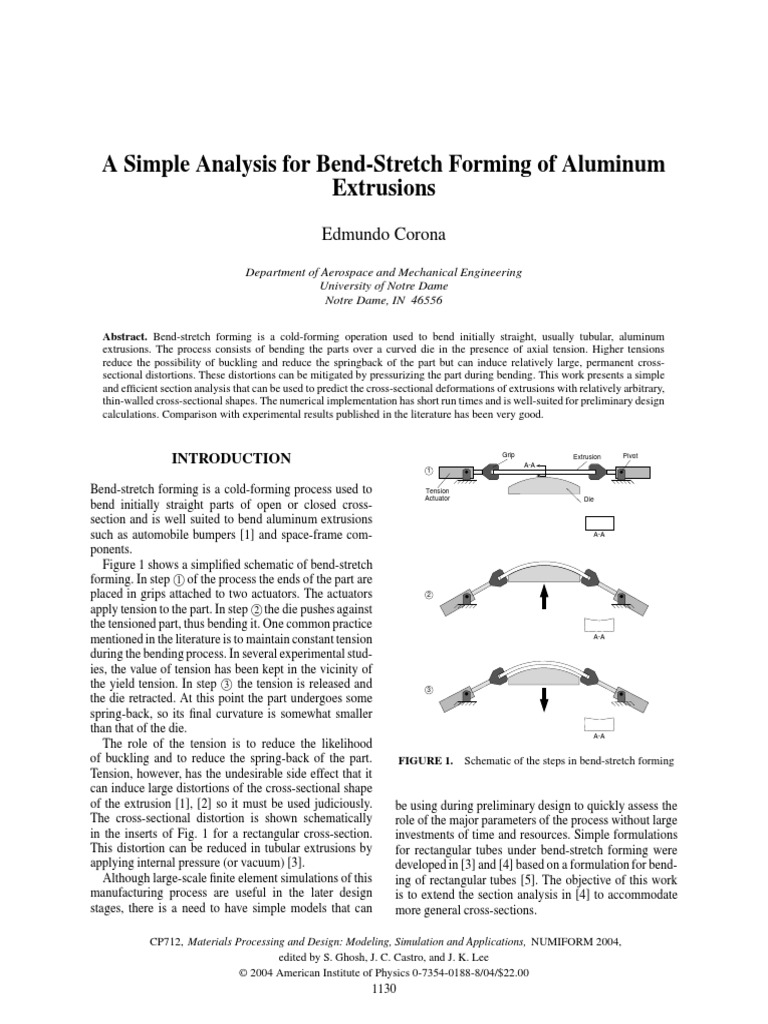 Bend Stretch Forming Aluminum | PDF | Deformation (Mechanics) | Bending