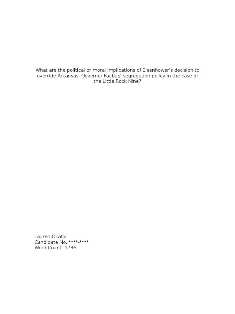 RD History | PDF | Dwight D. Eisenhower | African American Civil Rights ...