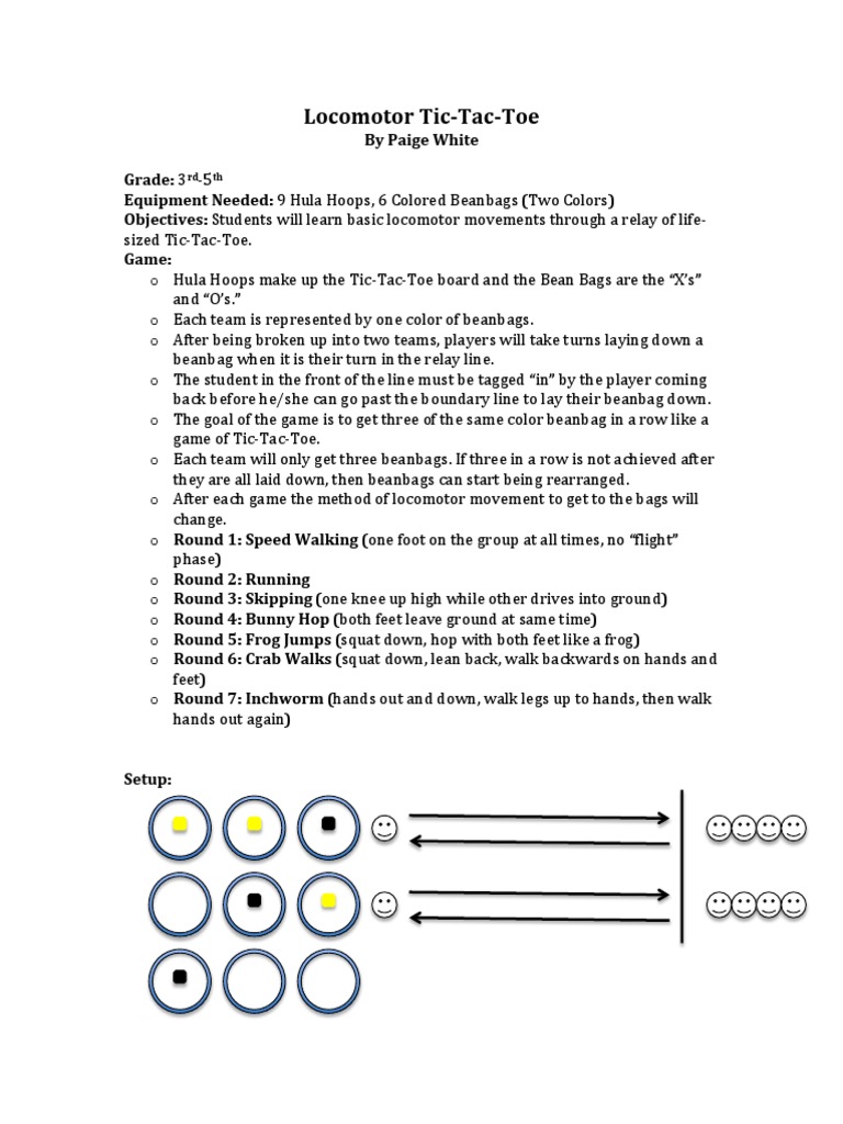 Tic Tac Toe Lesson Plan | PDF