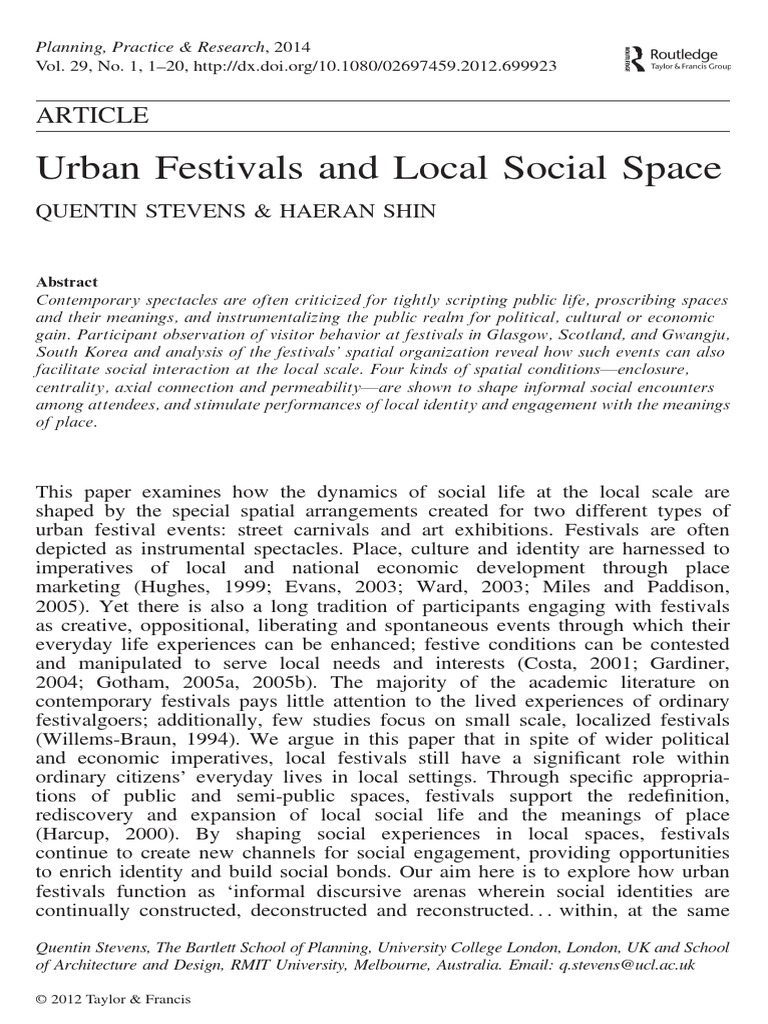 QUENTIN STEVENS & HAERAN SHIN - Urban Festivals and Local Social Space ...