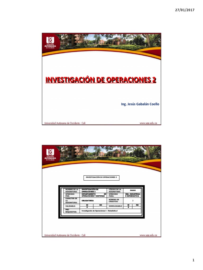 (Investigación de Operaciones 2 | PDF | La investigación de operaciones ...