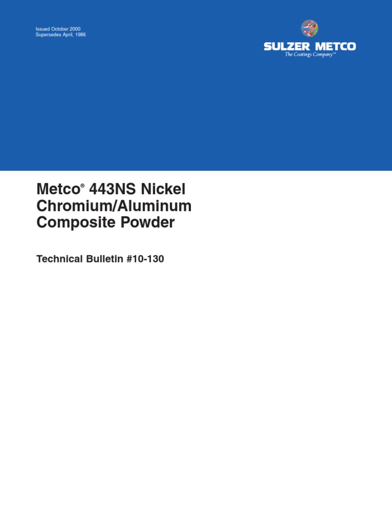Metco 443NS 10-130 PDF | PDF | Corrosion | Applied And ...