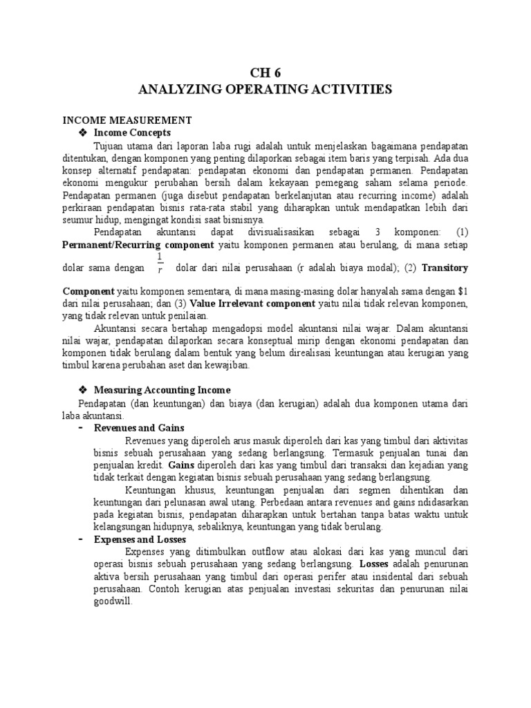 Analyzing Operating Activities | PDF