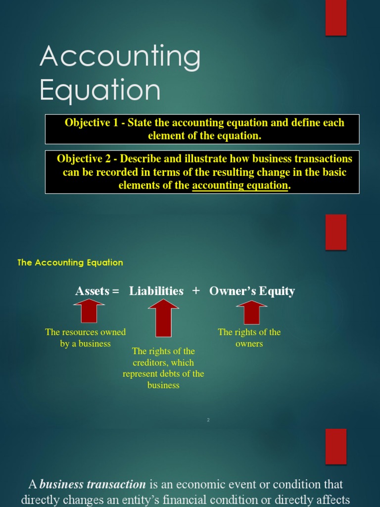 Accounting Equation - Useful Notes | PDF | Expense | Equity (Finance)