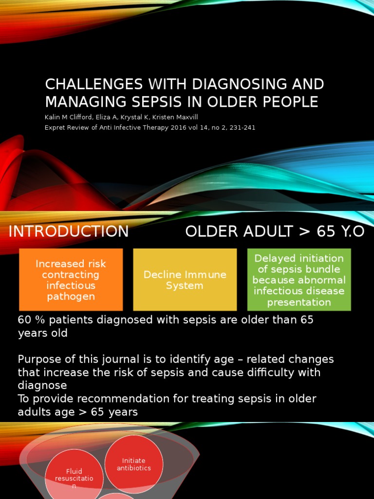 Challenges With Diagnosing and Managing Sepsis in Older | PDF | Sepsis ...