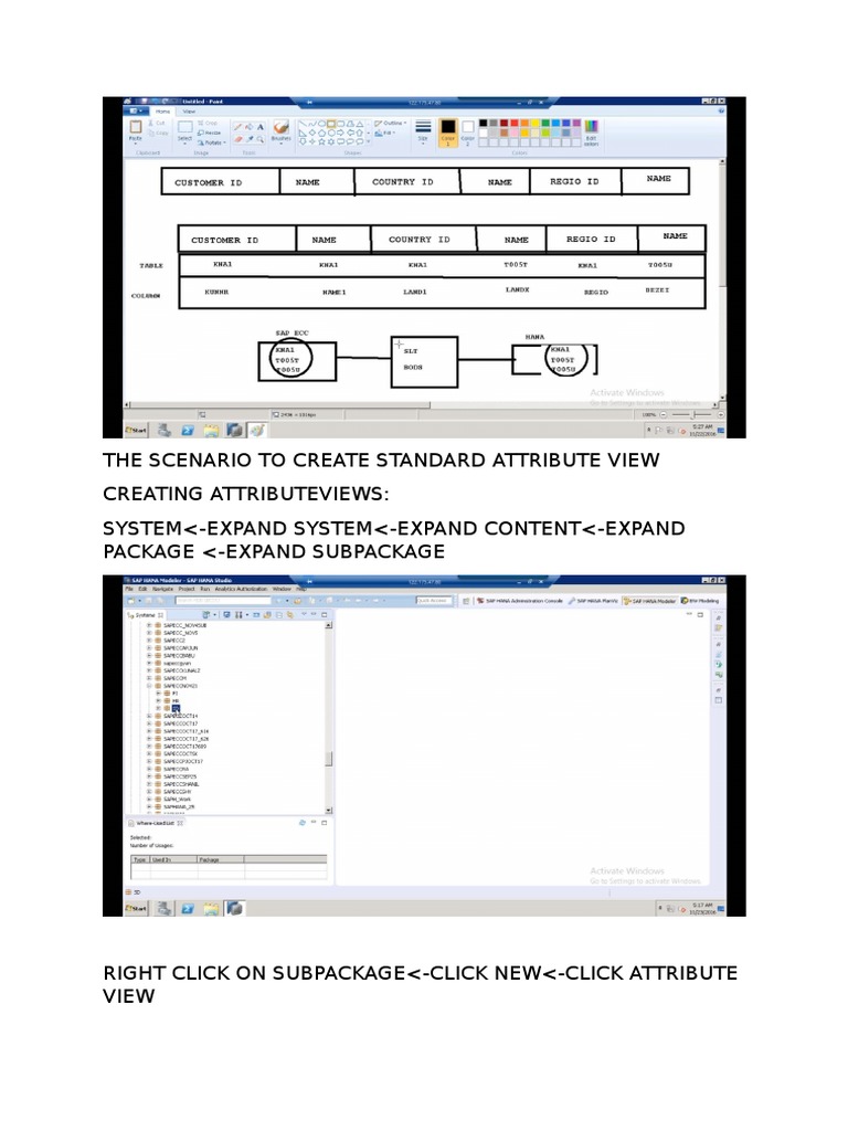 1.creating Standard Attribute View With Customer Master | PDF | Computers