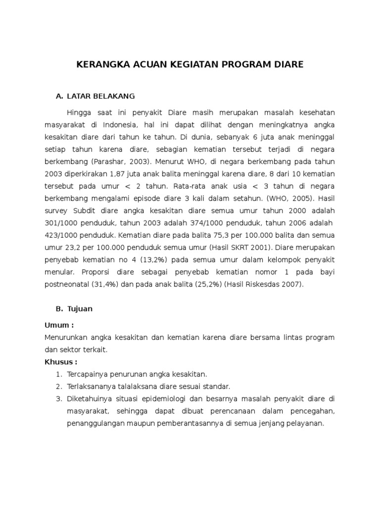 Kak Program Diare | PDF