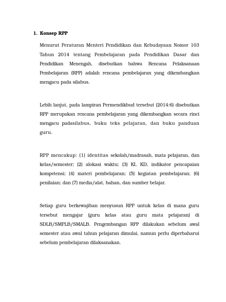 Konsep RPP | PDF
