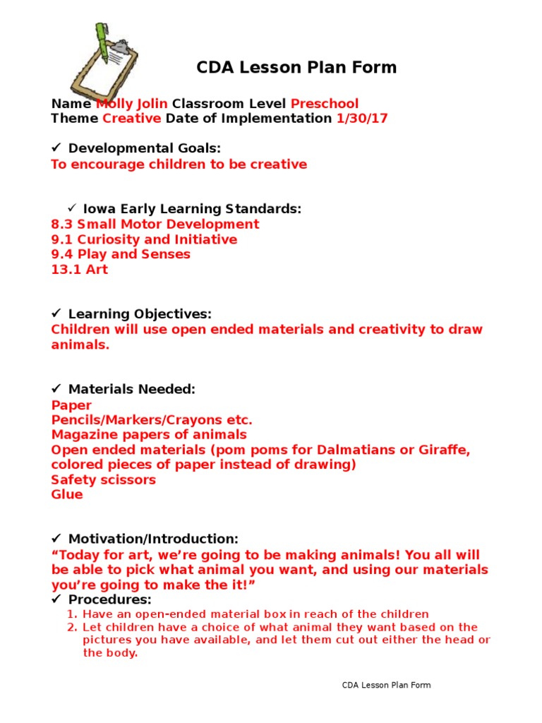 Creative Lesson Plan | PDF