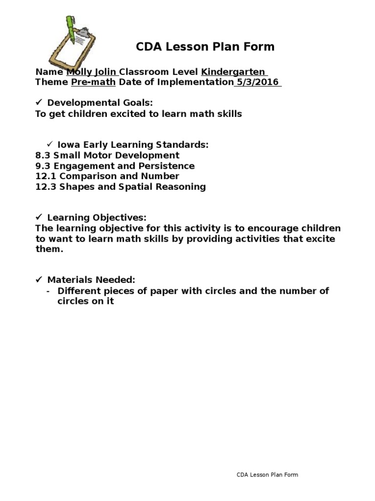 Pre Math Activity Pdf