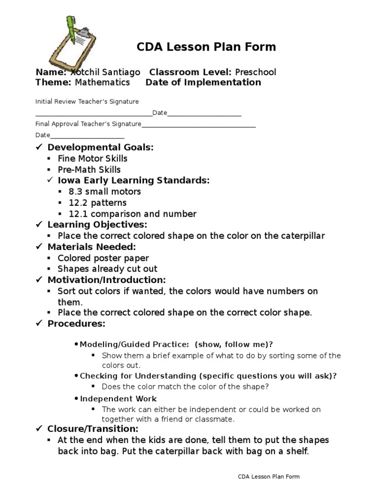 Math Lesson Cda II | PDF
