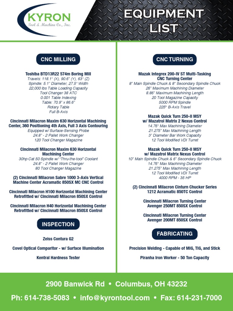 CNC Machining and Fabrication Services | PDF