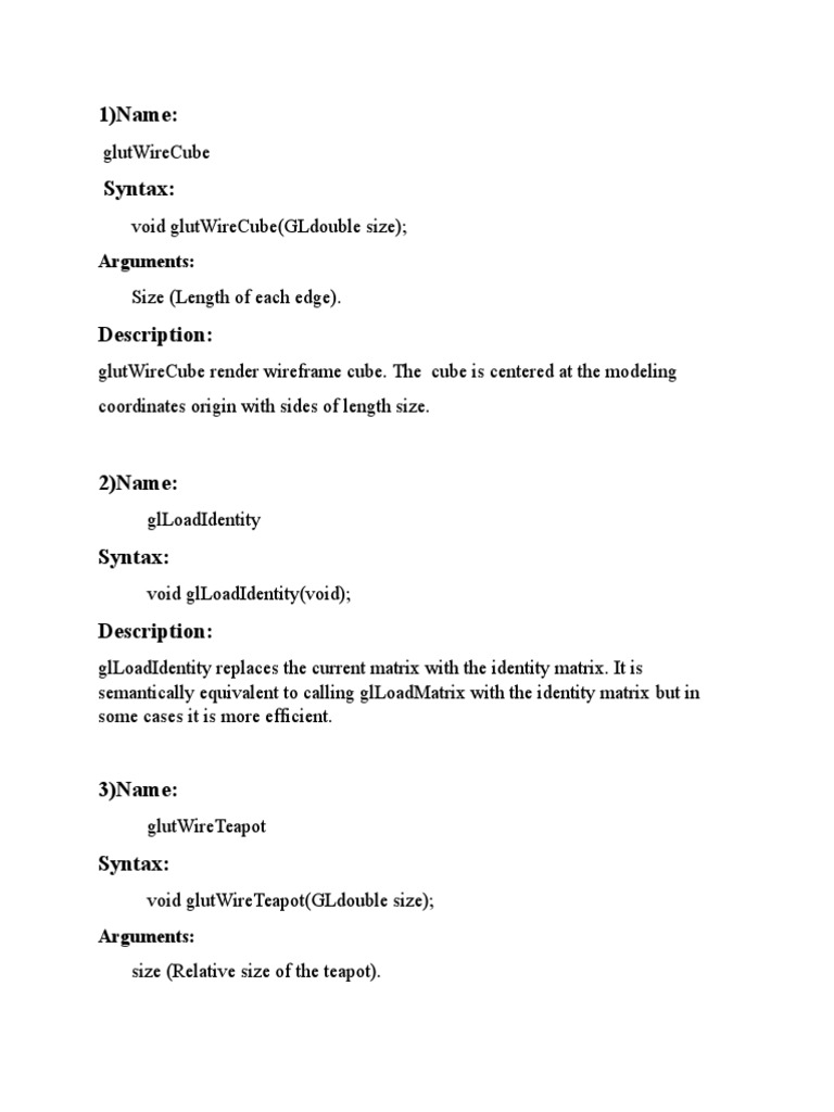 OpenGL rendering functions | PDF | Sphere | Latitude