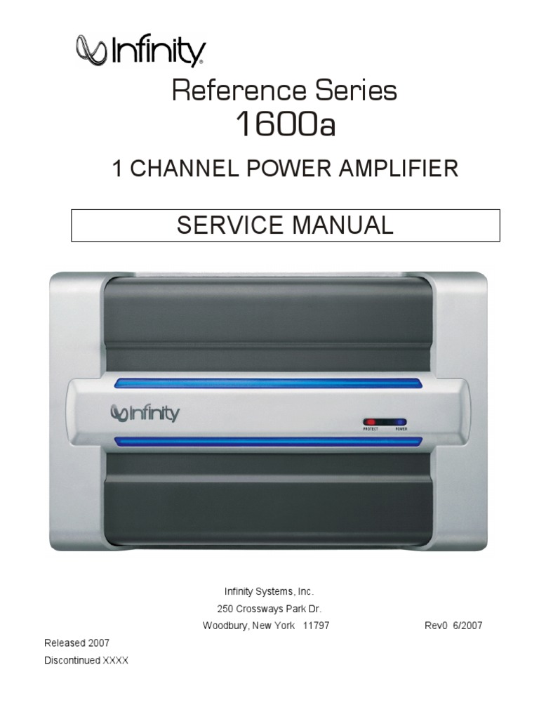 Infinity - REF1600A | PDF | Loudspeaker | Amplifier